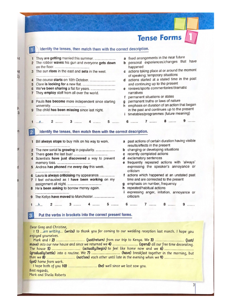 Tense Forms 1 FCE2 | PDF