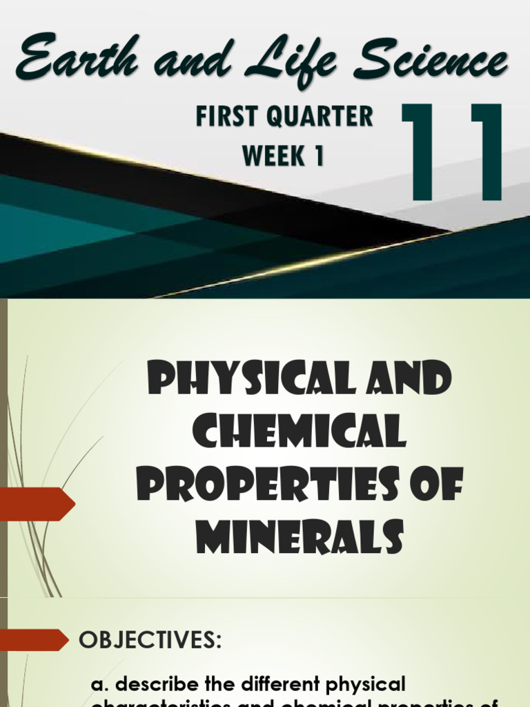 Els Week 1 Physical Chemical Properties of Minerals | PDF | Minerals ...