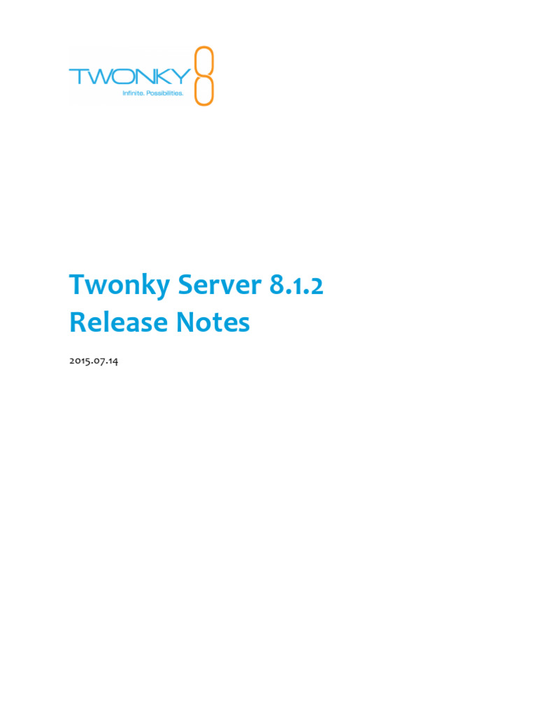 TwonkyServer-ReleaseNotes-8.1.2 (1) | PDF | System Software | Software