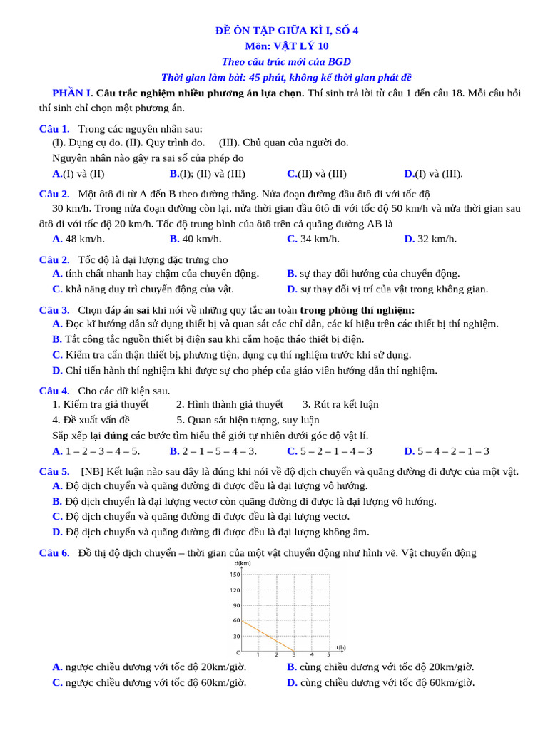 Đề 4 - GK1 - VL10 - Cấu Trúc Mới | PDF