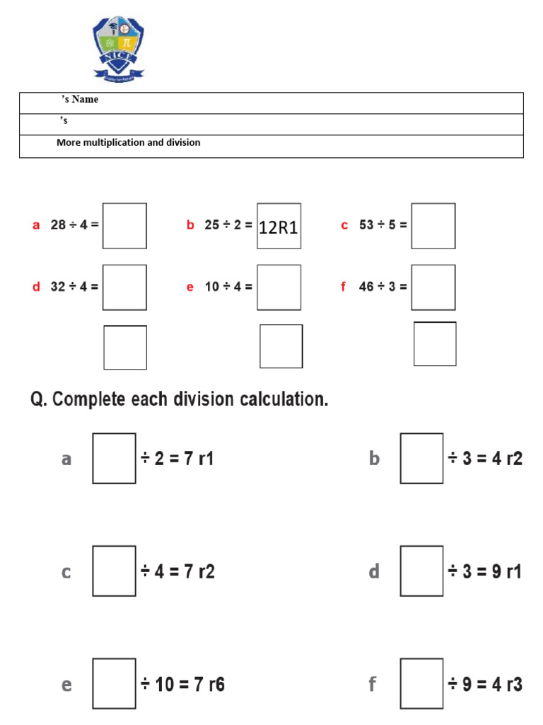 More Multiplication | PDF