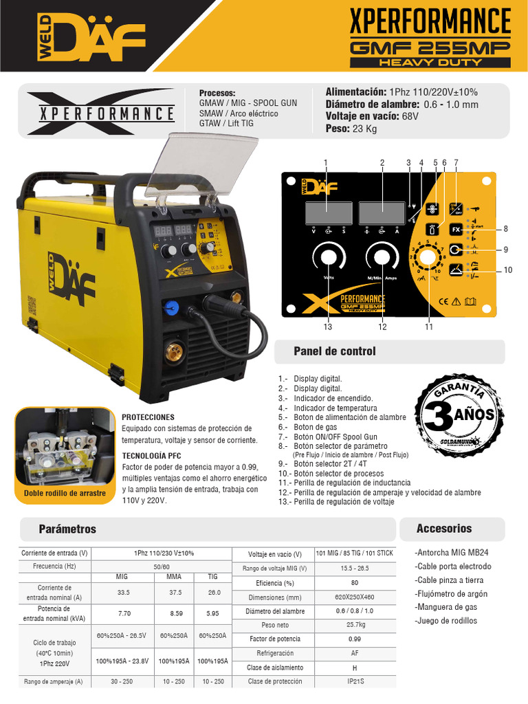 GMF 255mp Heavy Duty-Xperformance | PDF | Ciencia de los Materiales | Cantidades fisicas