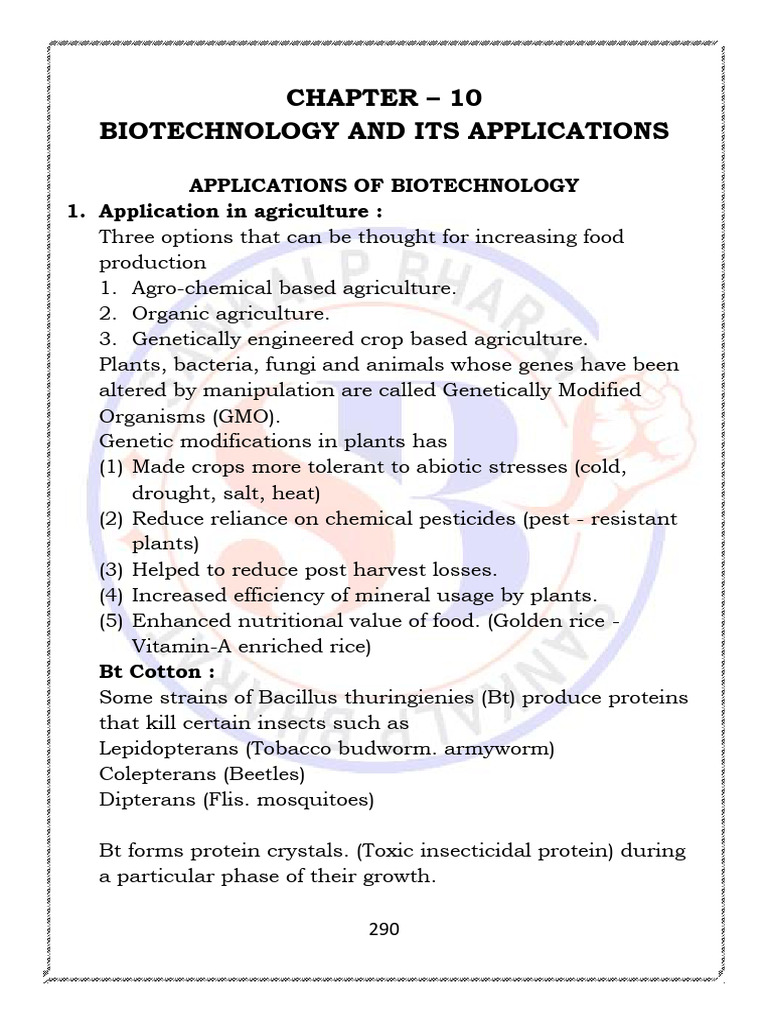 Biotechnology and Its Application - by @MadXAbhiOfficial | PDF ...