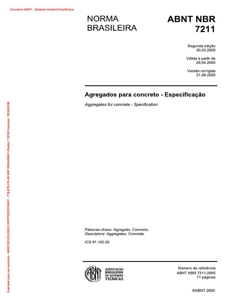 NBR 7211 | PDF