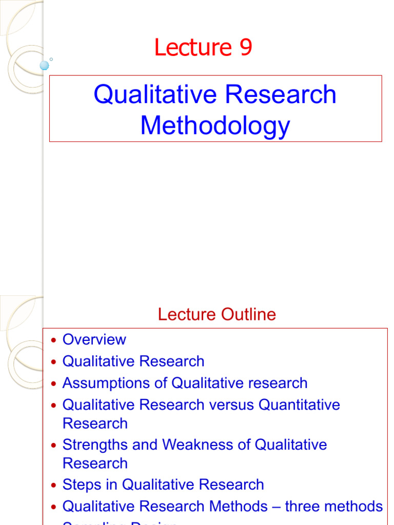 Qualitative RM | PDF | Sampling (Statistics) | Qualitative Research