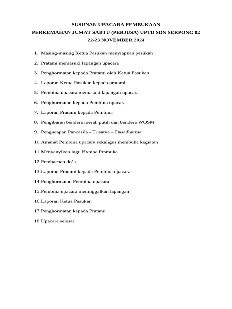 SUSUNAN PERJUSA | PDF