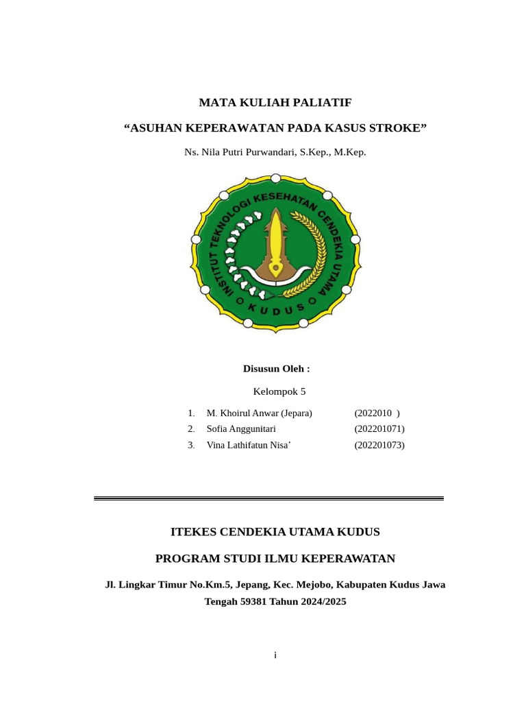 Makalah Kasus STROKE FIX | PDF