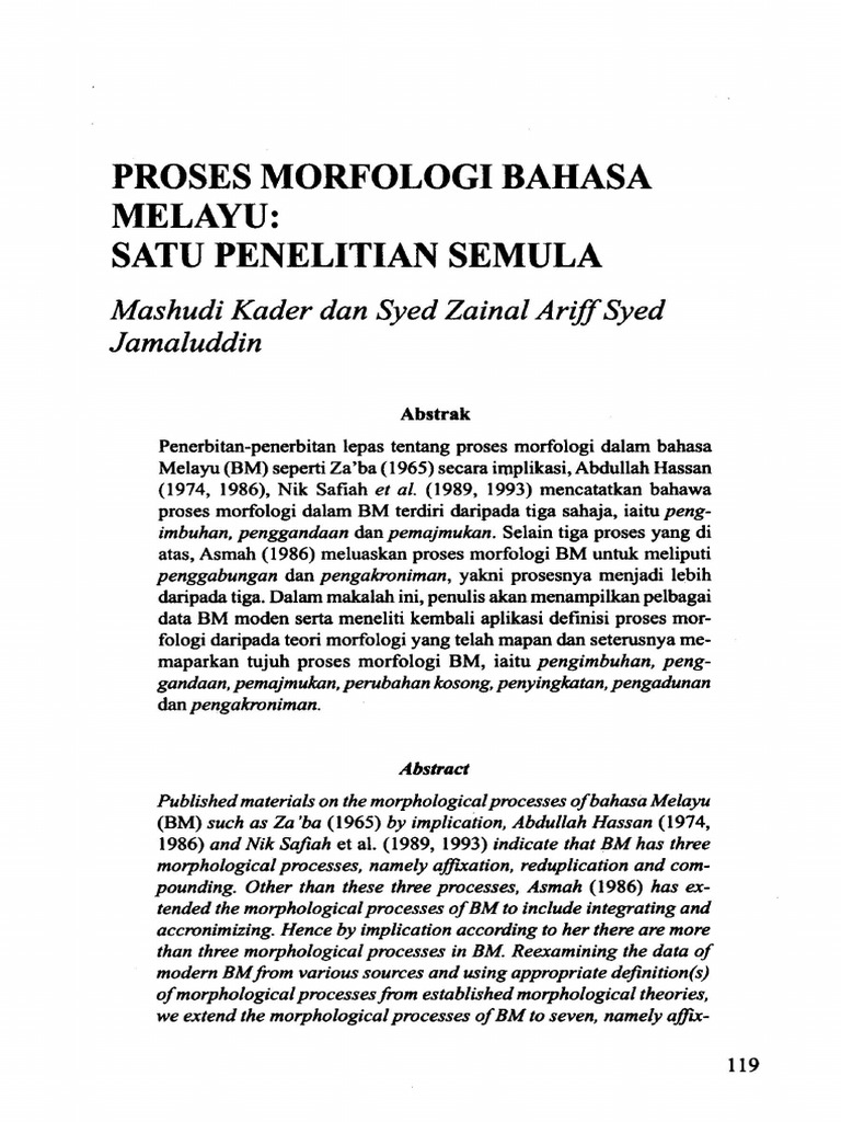 6 Proses Morfologi Bahasa Melayu | PDF