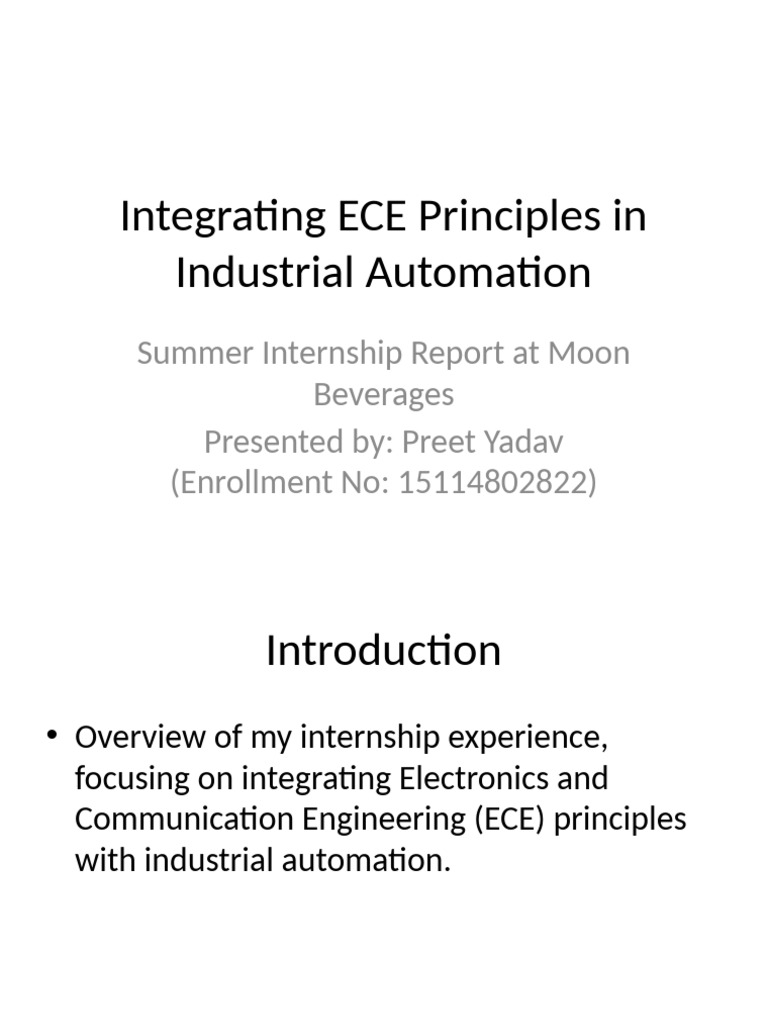 Internship_Report_Presentation | PDF | Programmable Logic Controller | Automation