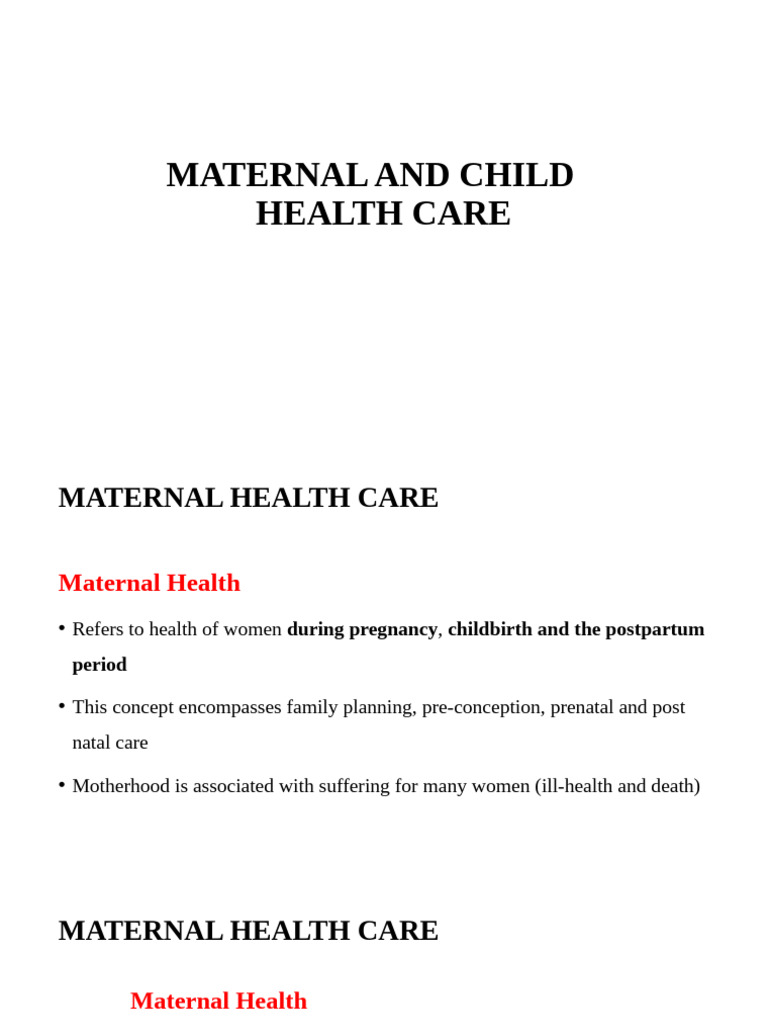 Maternal and Child Indicators | PDF | Maternal Health | Maternal Death
