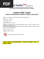 The Lawton Instrumental Activities of Daily Living (IADL) Scale | PDF | Validity (Statistics ...