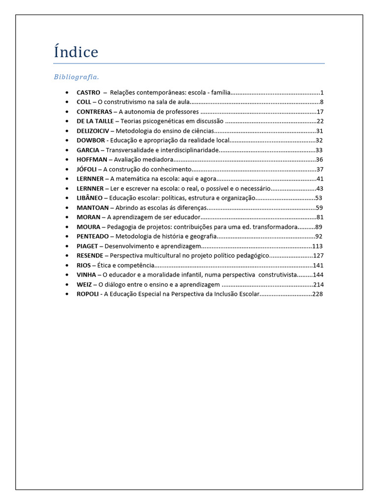 Autores2 230618 094856 | PDF | Aprendizado | Pedagogia