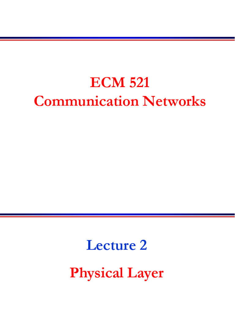 Lecture 2 | PDF | Bit Rate | Computer Network