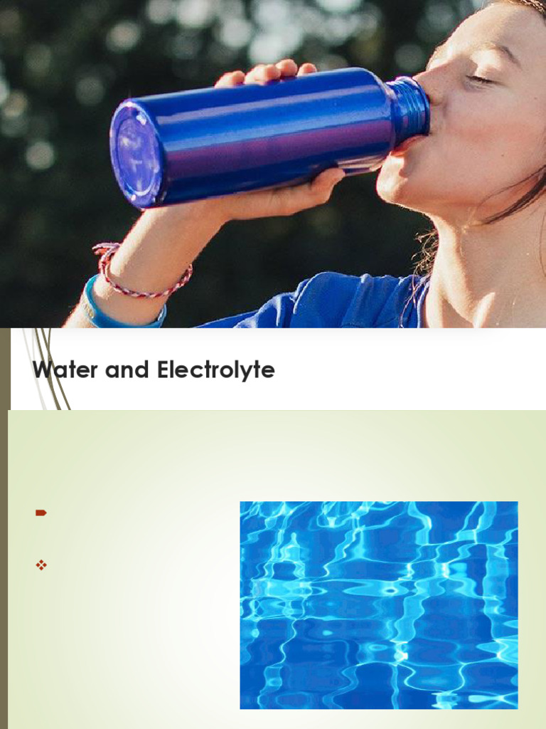 Water & Electrolyte Balance Guide | PDF | Digestion | Water