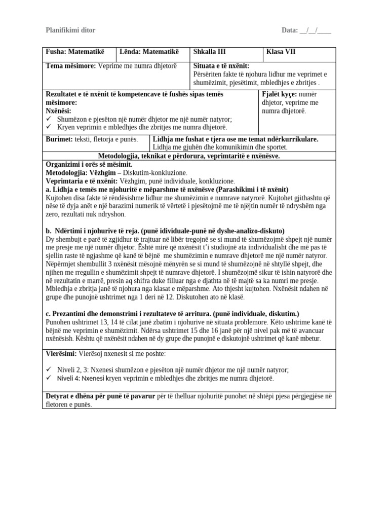 Ditare Java e 11te Mat 7 | PDF