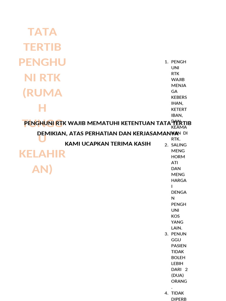tata tertib RTK.docx | PDF