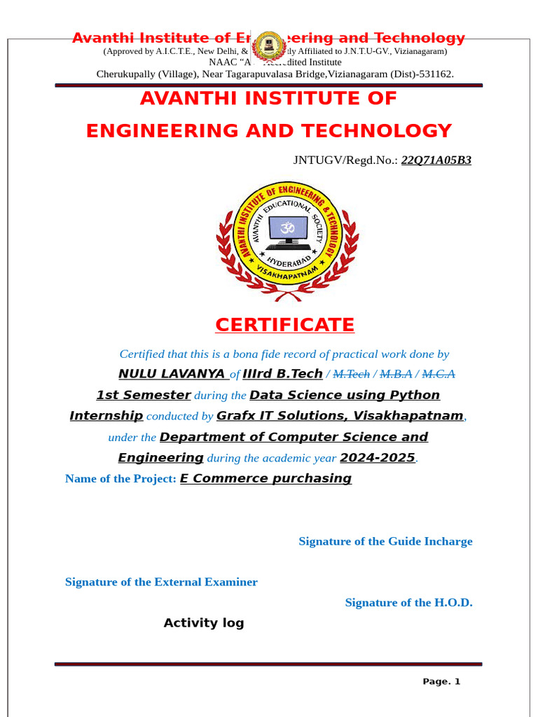 e commerce project-NL | PDF | Data Science | Machine Learning