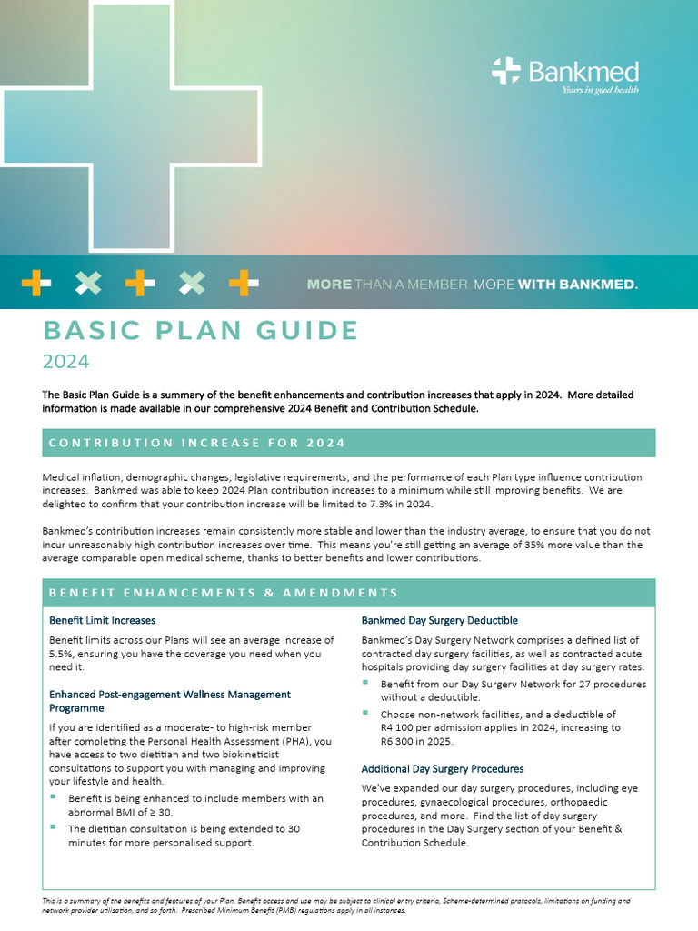 Bankmed 2024 Basic Plan Guide | PDF | Health Care | Surgery