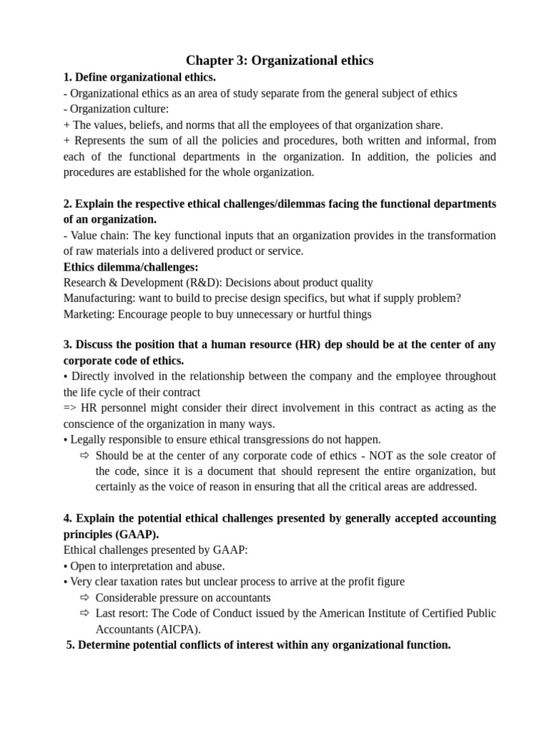 Understanding Organizational Ethics | PDF | Conflict Of Interest ...