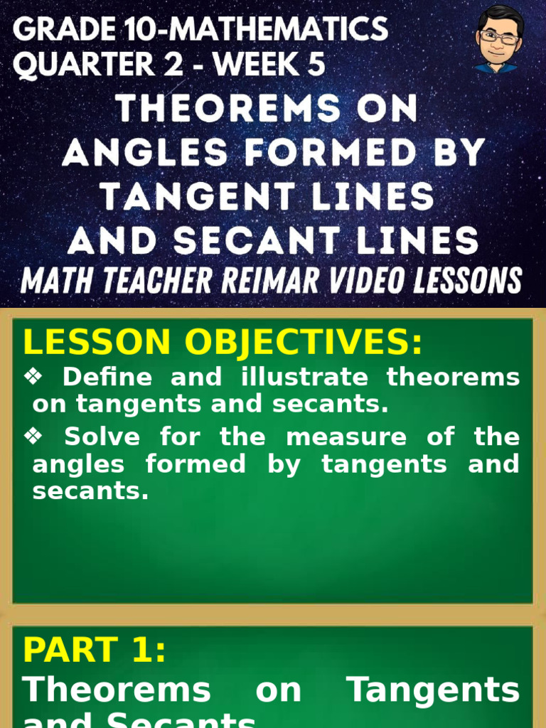 q208 Theorems On Secants and Tangents | PDF