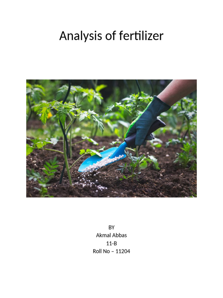 Analysis of fertilizer | PDF | Fertilizer | Emission Spectrum