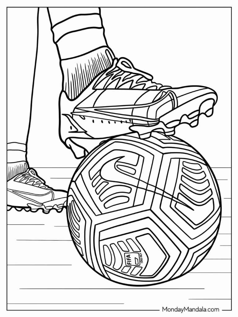 Soccer Colouring Page | PDF