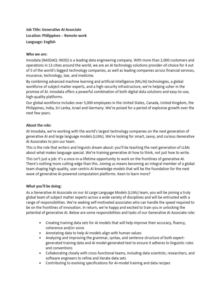 Generative AI Associate JD VN 3 | PDF | Artificial Intelligence | Intelligence (AI) & Semantics