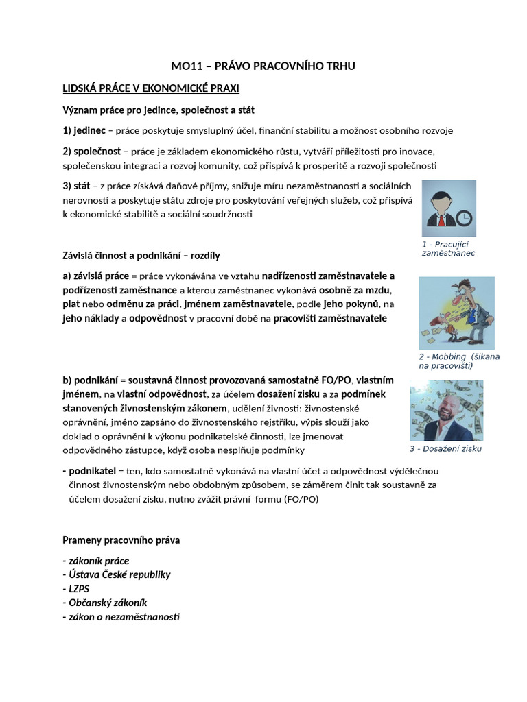 MO-11 - PR Vo Pracovn Ho Trhu | PDF