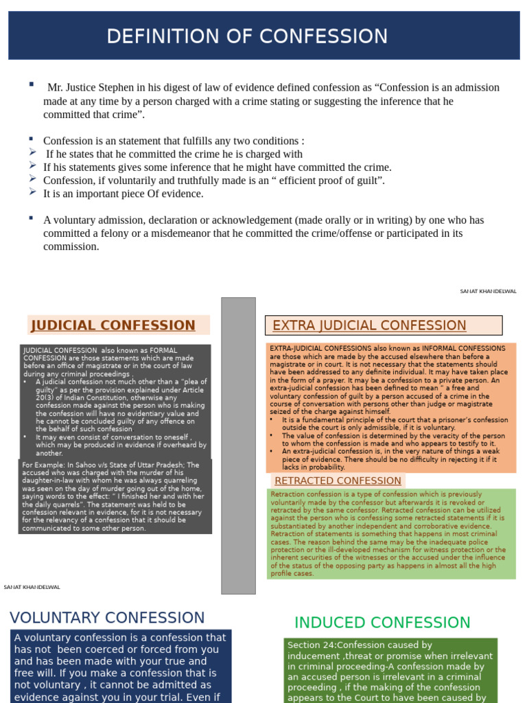 Types and Legal Value of Confessions | PDF | Confession (Law ...