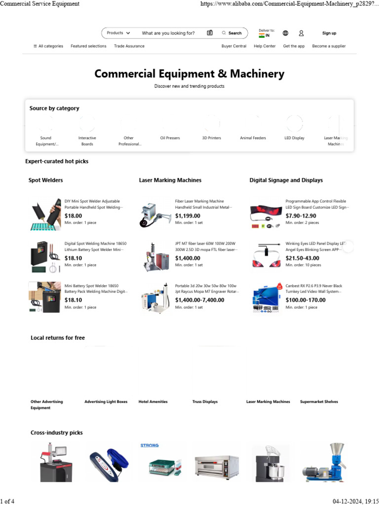 Commercial Equipment & Machinery Guide | PDF | Point Of Sale | Touchscreen