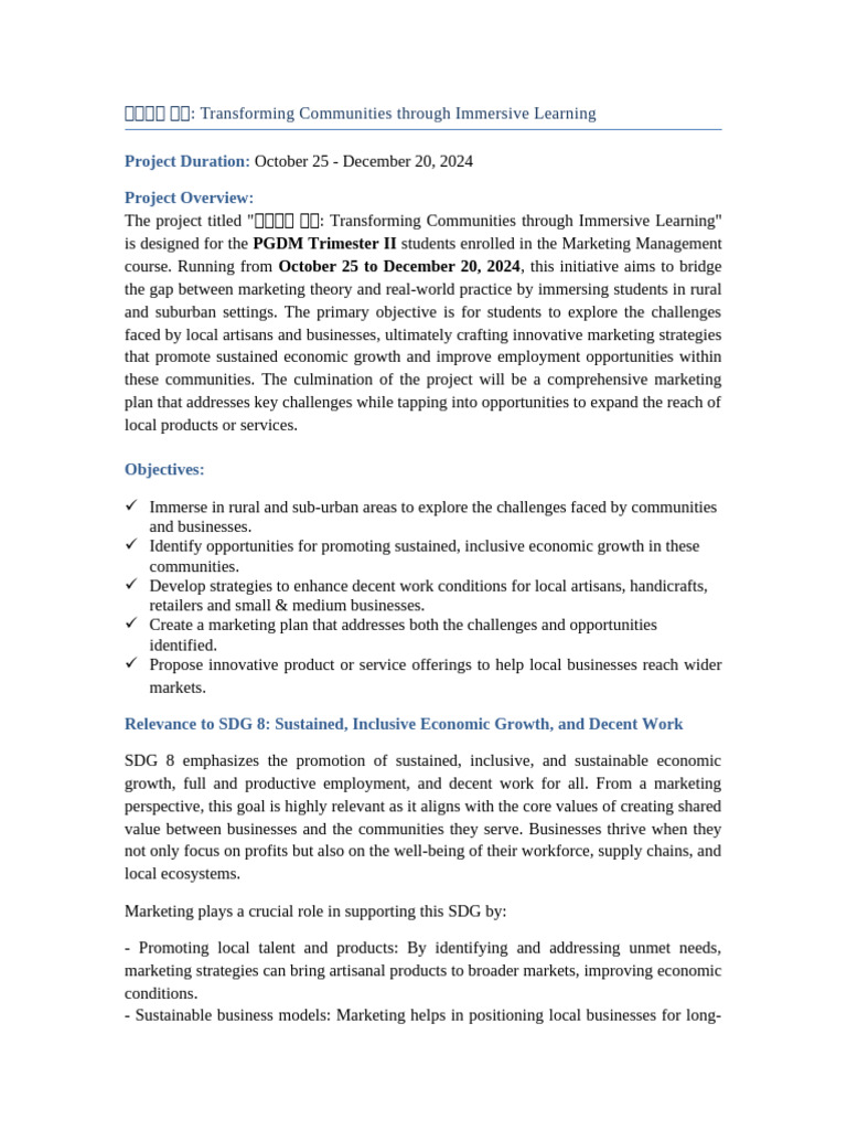 Srijan Path Project Final Updated | PDF | Evaluation | Marketing
