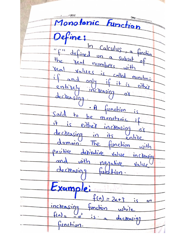 Monotonic Function | PDF