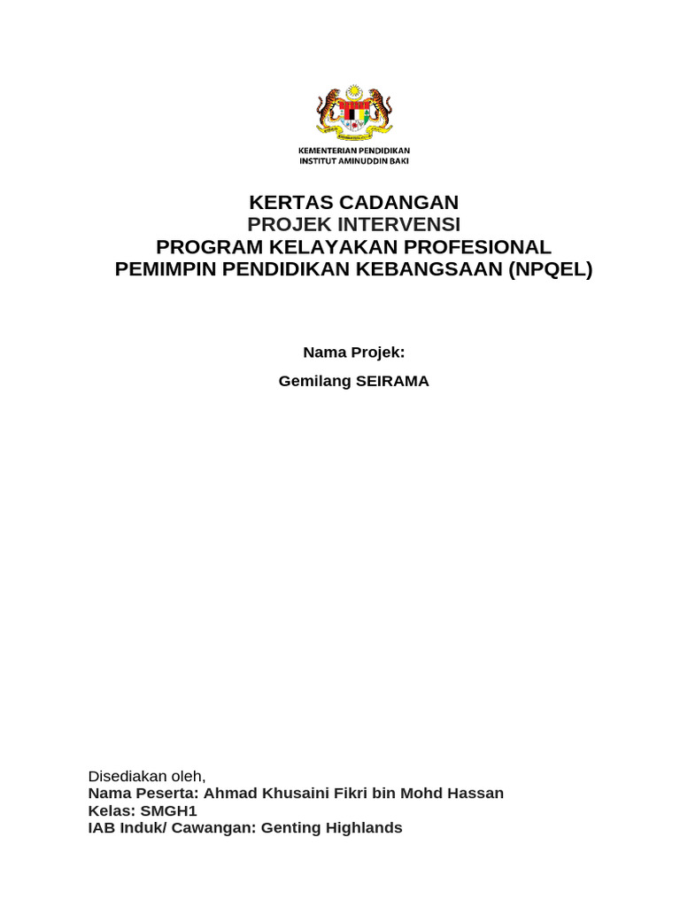 Kertas Cadangan Projek | PDF