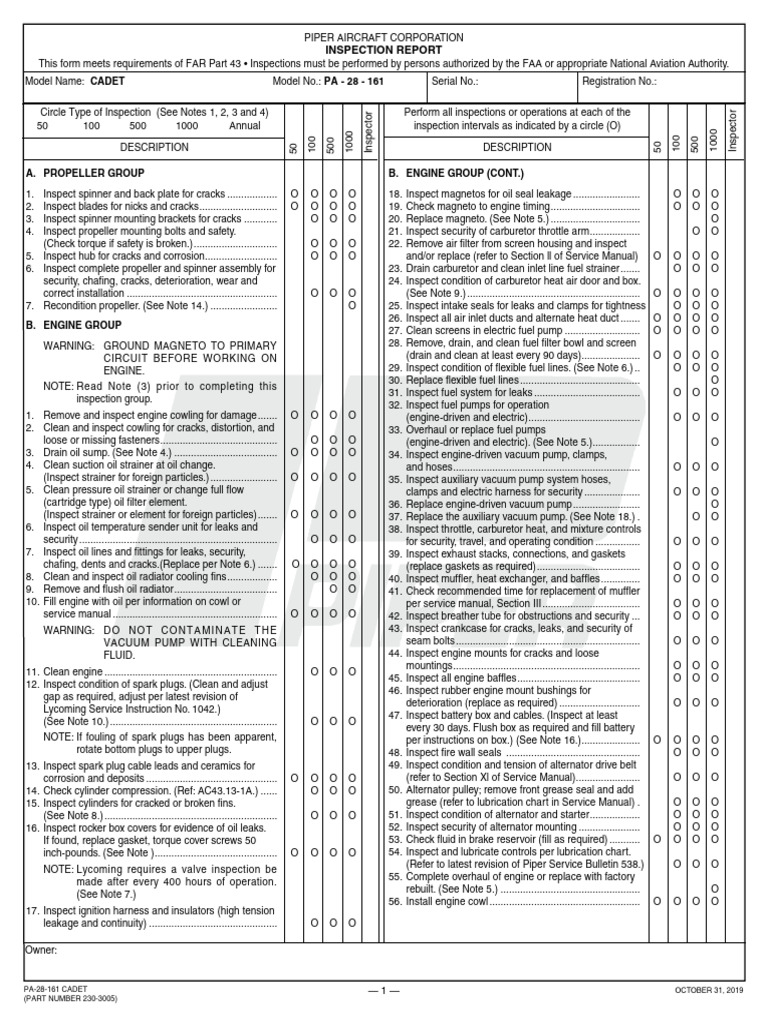 230-3005 Inspection Report | PDF | Carburetor | Pump