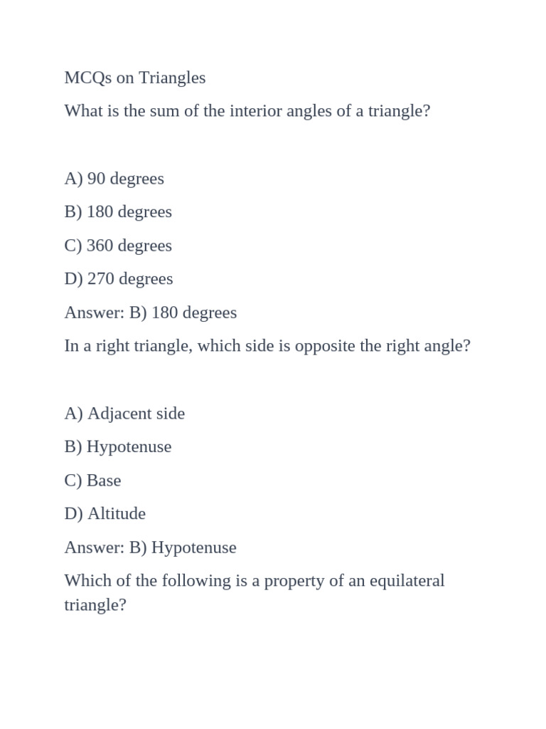 1 | PDF | Triangle | Classical Geometry