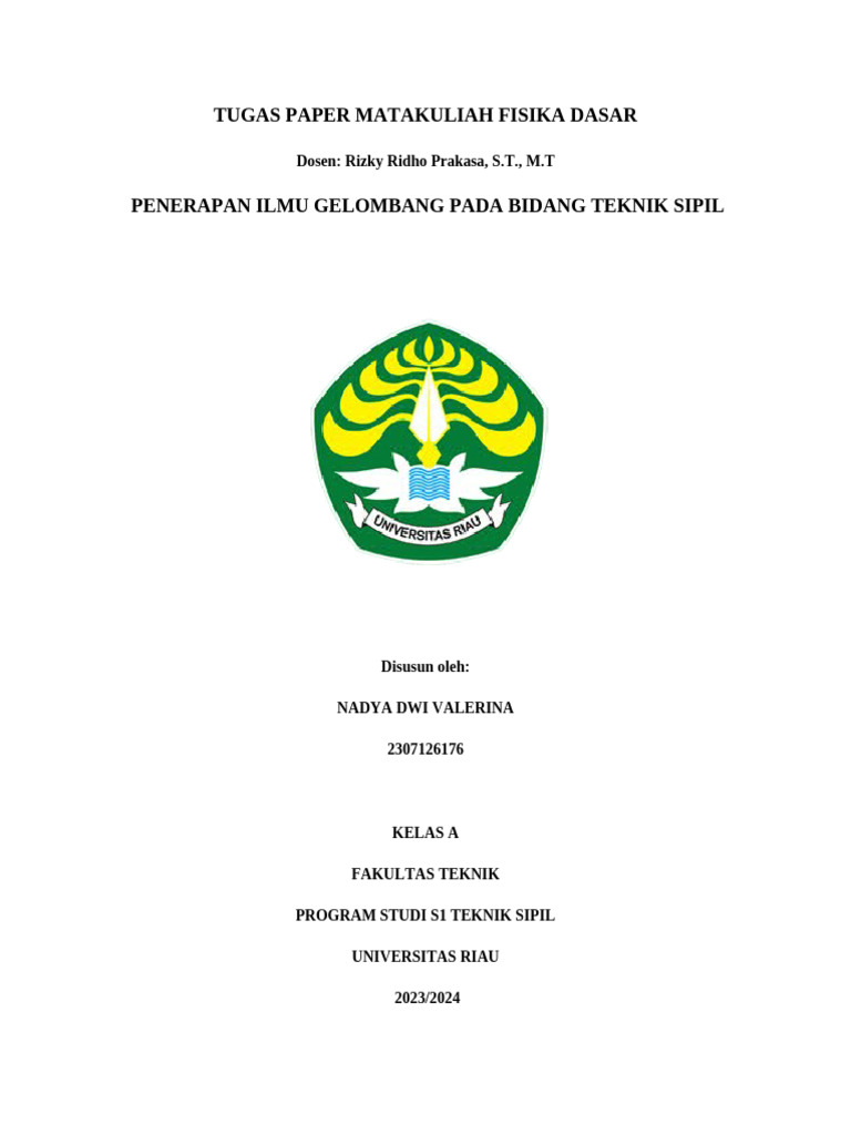 Paper Fisika Dasar 1 Nadya Dwi | PDF