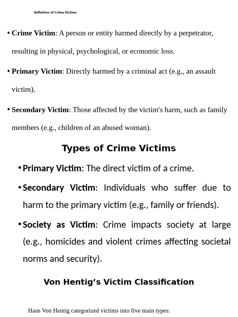 Chapter Six Power Point | PDF | Victimology | Crimes