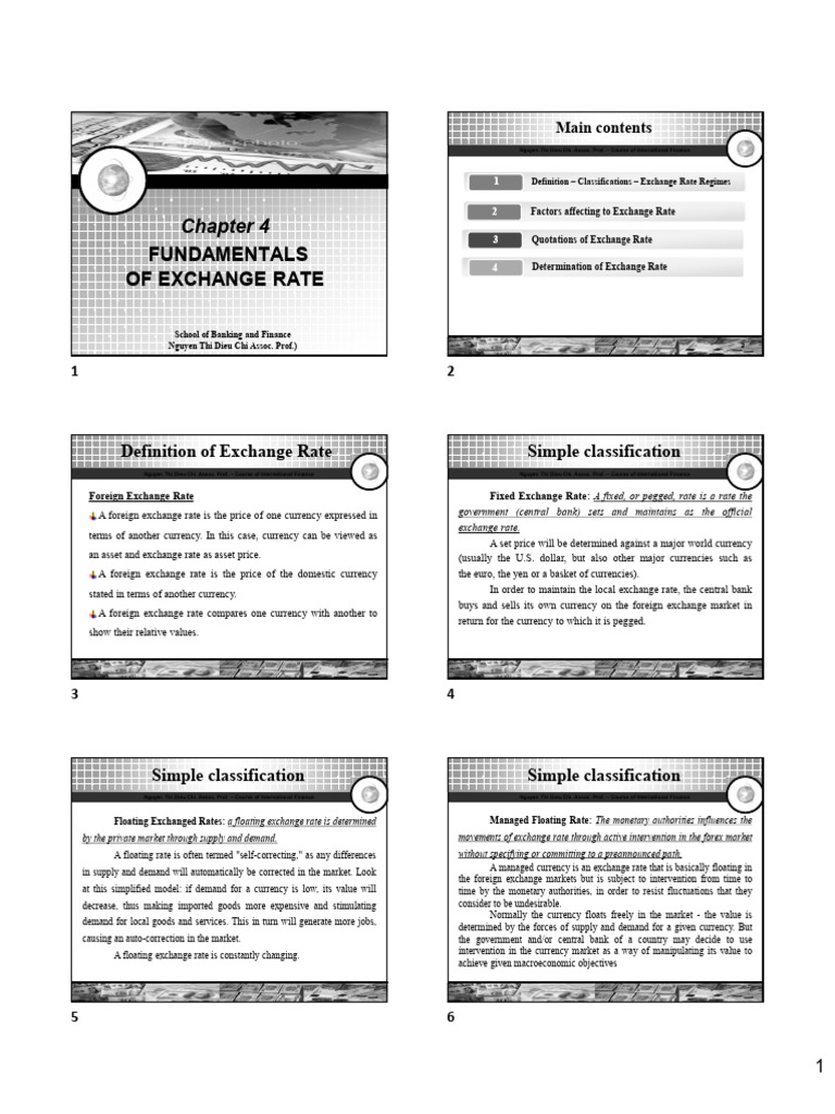 Chapter 4.fundamentals of Exchange Rate | PDF | Exchange Rate ...
