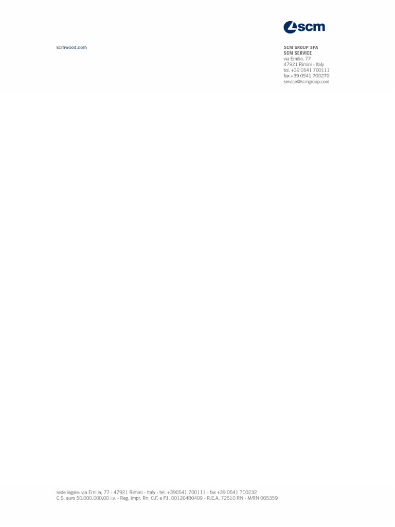 SCM - Service - Company Data - Eng | PDF