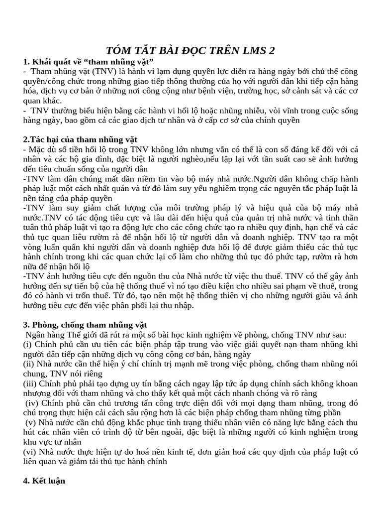 Tóm tắt LMS 2 | PDF