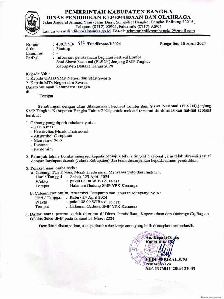 Informasi Pelaksanaan FLS2N | PDF