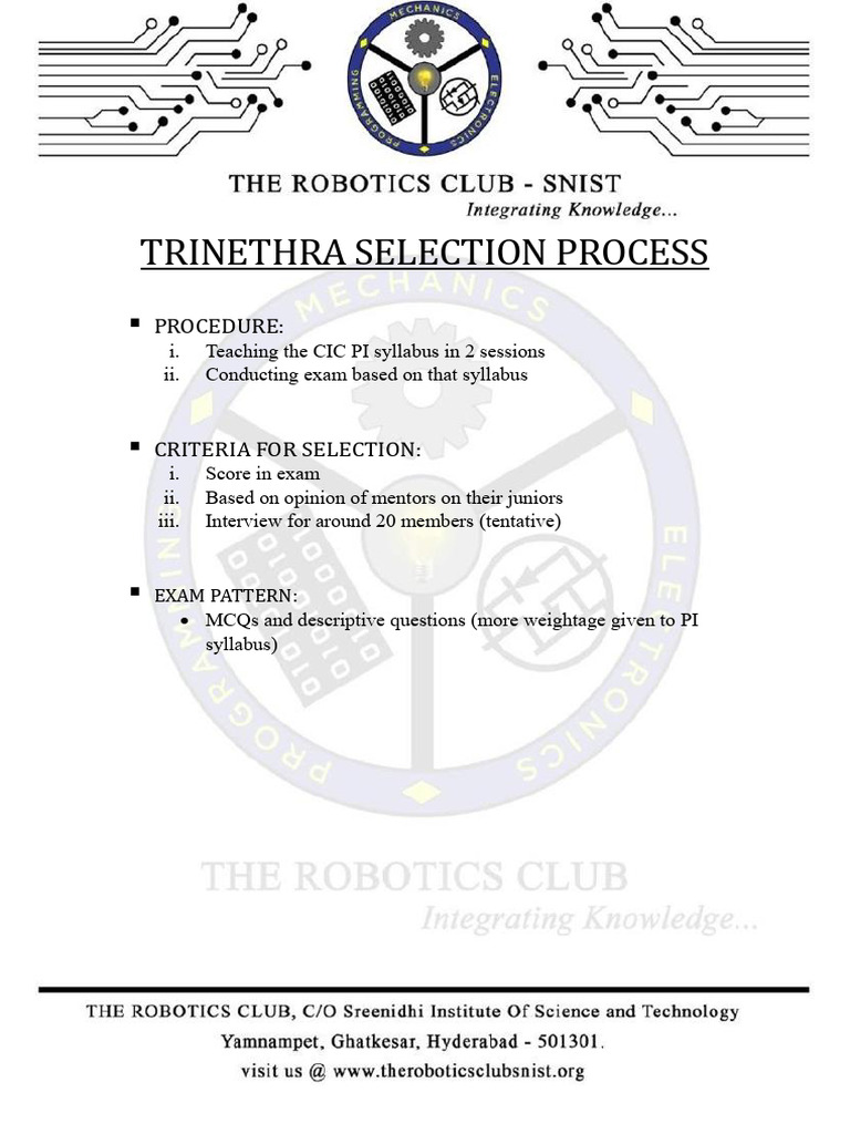 Trinethra Selection Process | PDF