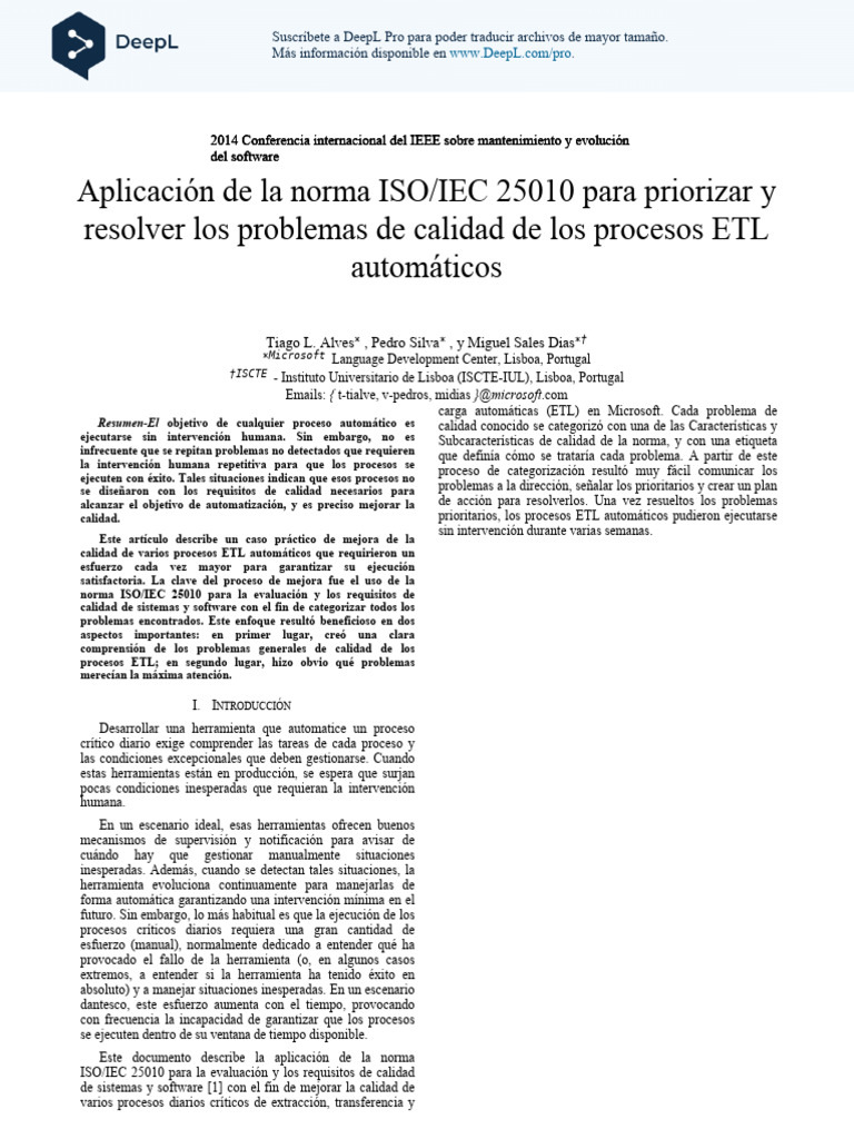 Applying ISO IEC 25010 Standard To Prioritize and Solve Quality Issues ...