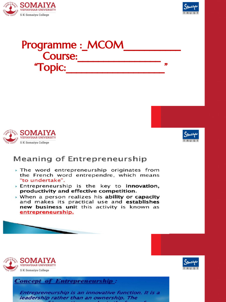 Template for s k Somaiya College-Entrepreneurship Dev-unit 2 | PDF | Entrepreneurship | Risk