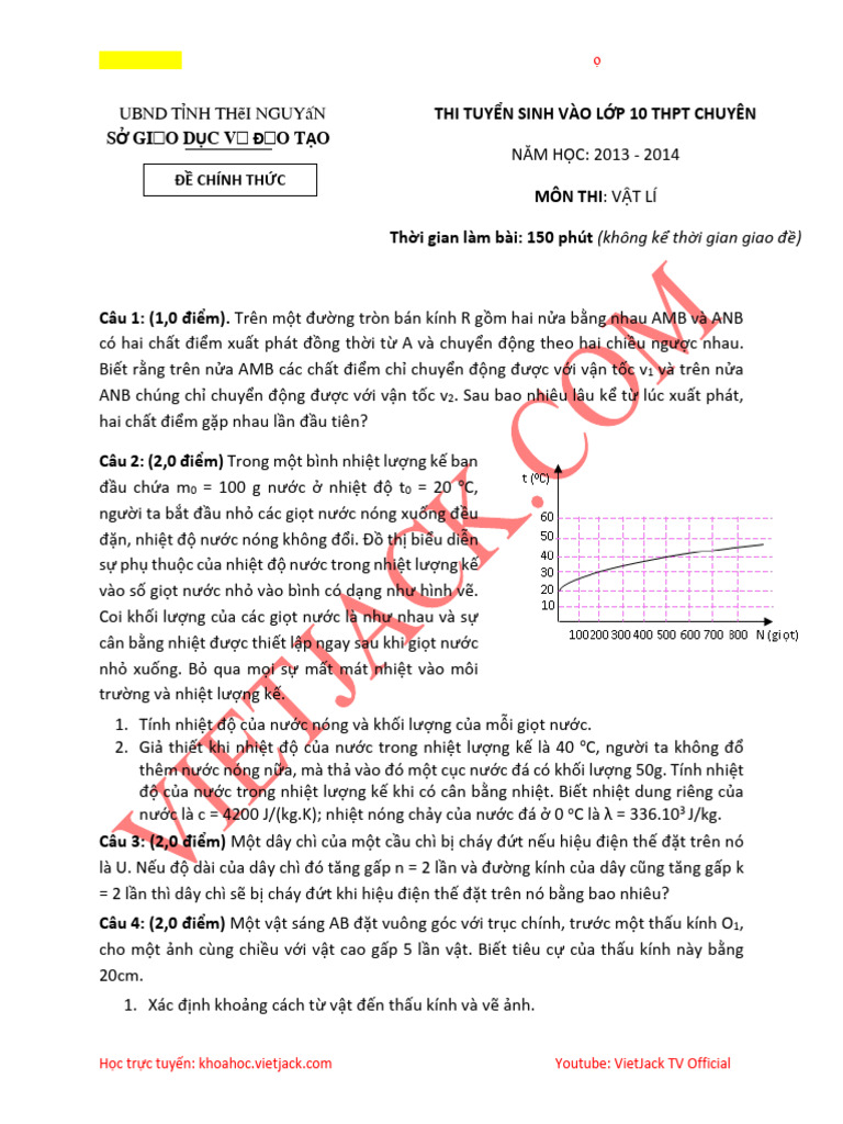 de-thi-vao-lop-10-chuyen-vat-li-thai-nguyen | PDF