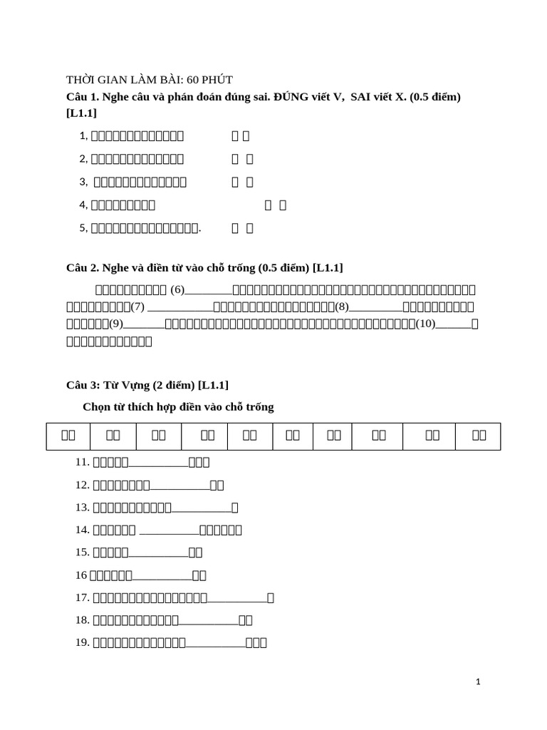 Đề thi thử KTHP | PDF