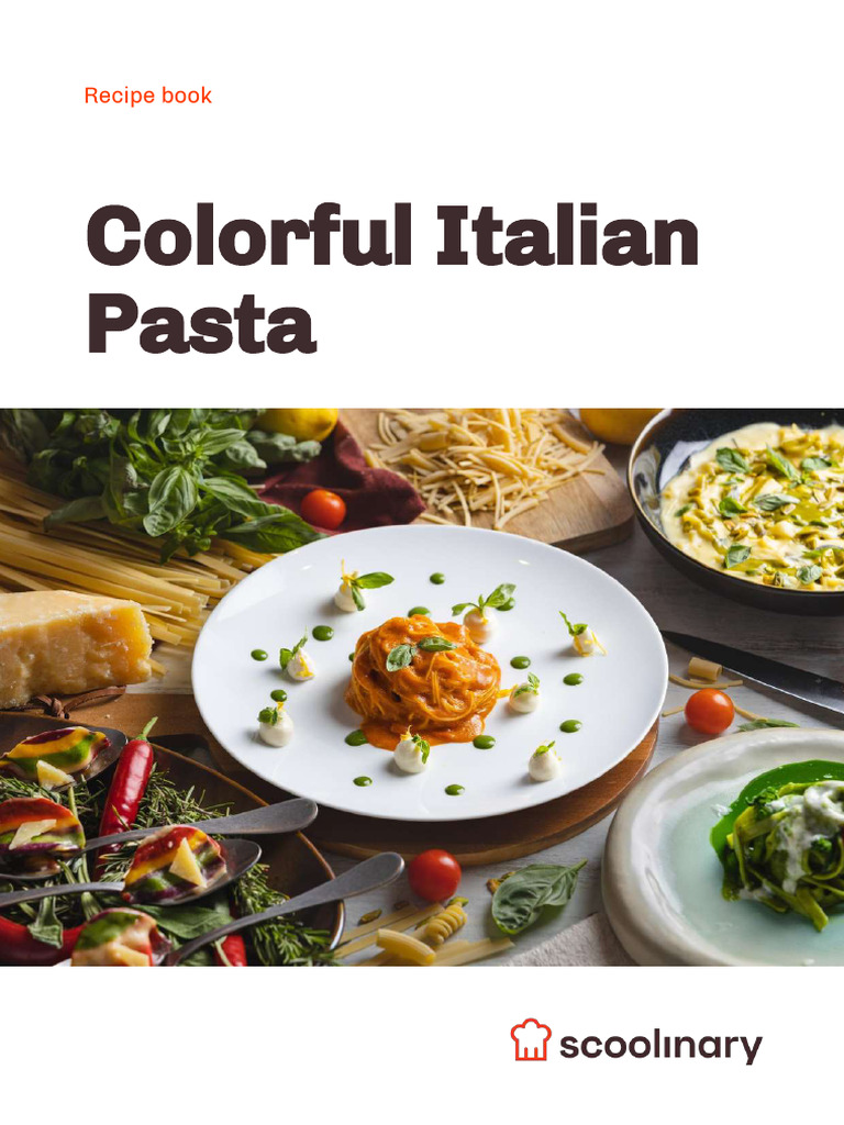 En Colorful Italian Pasta Recipe Book | PDF | Pasta | Pesto