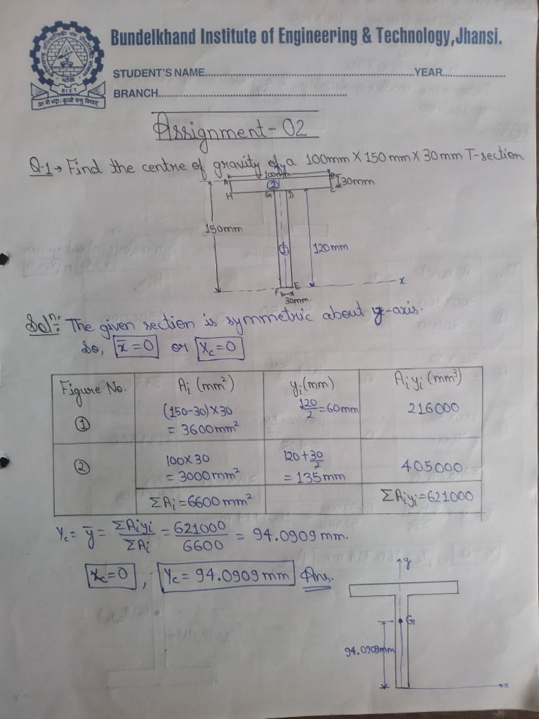 Engg. Mechanics Assignment 2 | PDF