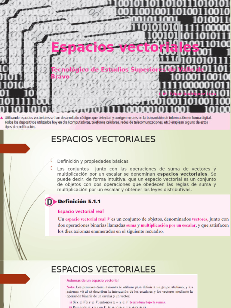 Espacios Vectoriales | PDF | Espacio vectorial | Base (álgebra lineal)
