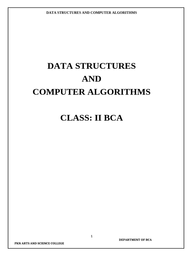 Data Structures 1 Pdf Algorithms Queue Abstract Data Type